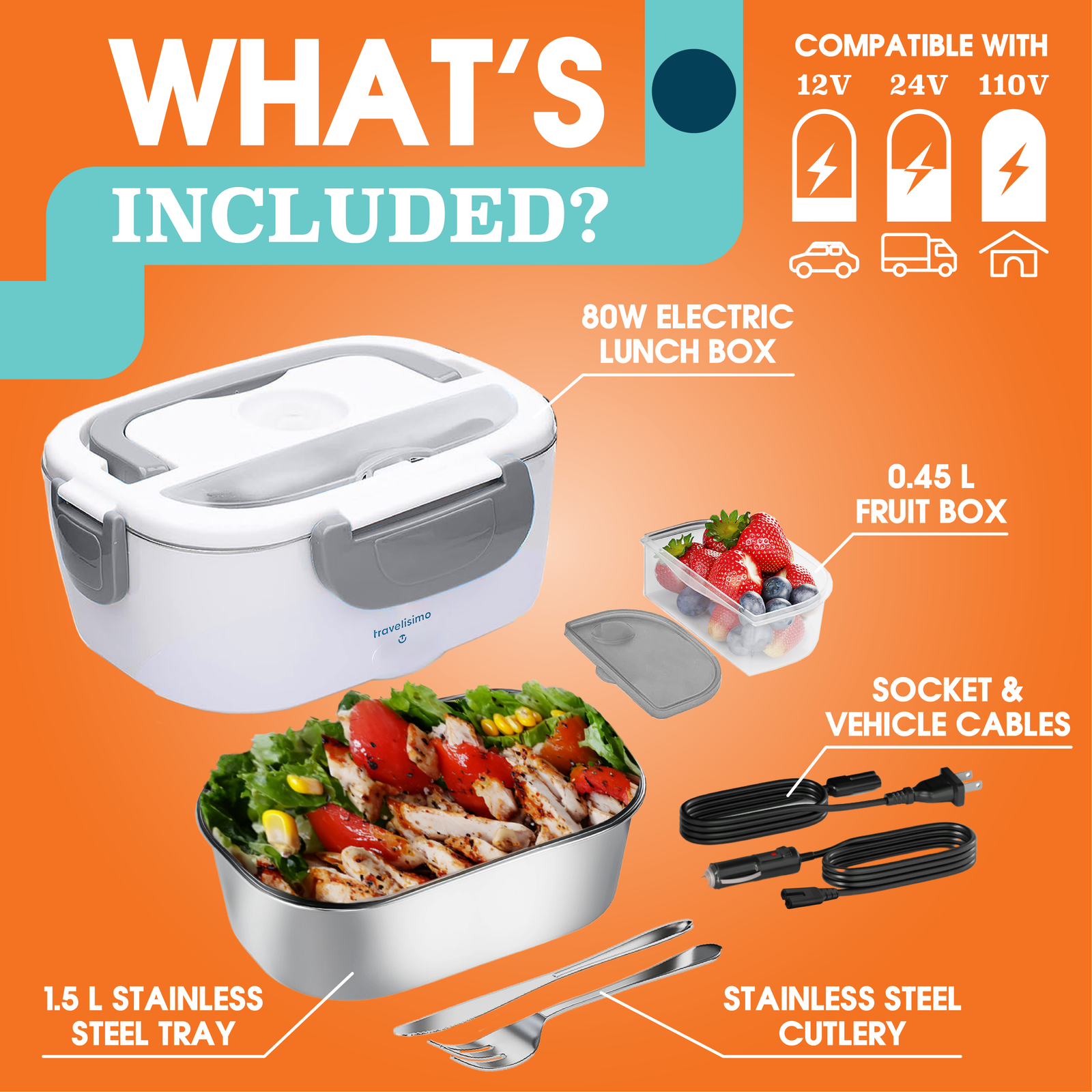 Bari Electric Lunch Box - Grey